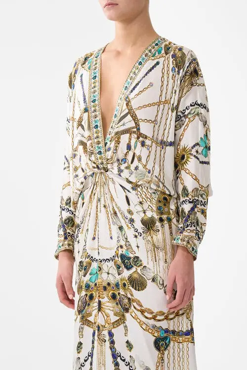 Camilla Twist Front Batwing Dress - Chain Gang