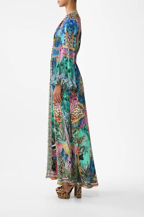 Camilla Waistband Dress With Ruffle Sleeve