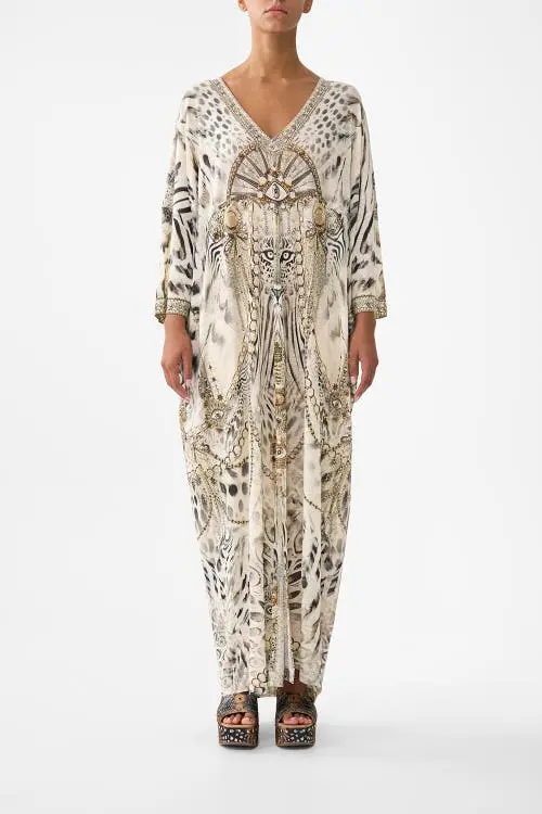 Camilla V Neck Batwing Kaftan
