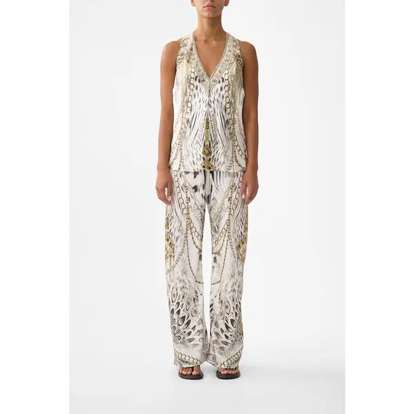 Camilla V-neck Top With Knot Back - Lady Lionheart