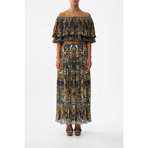 Camilla Off Shoulder Pleated Top