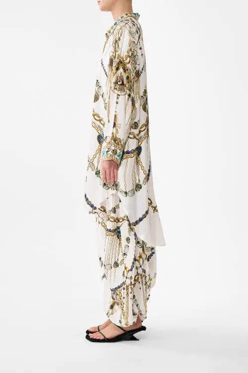 Camilla Relaxed High Low Shirt Dress - Chain Gang
