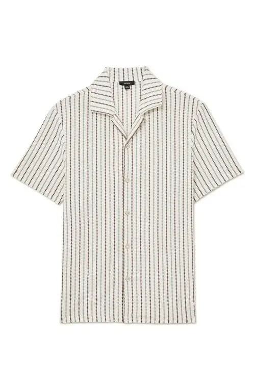 REISS Percey Stripe Camp Shirt