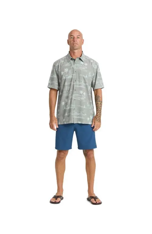 QUIKSILVER WATERMAN Performance Pack Wm Ss Short Sleeve Shirt - Frost Gray