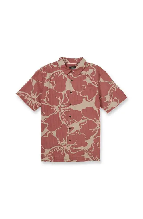 QUIKSILVER WATERMAN Bay Breeze Wm Ss Short Sleeve Shirt - Marsala
