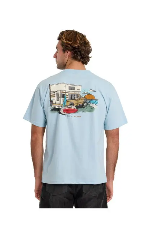 QUIKSILVER WATERMAN Off The Grid Qmt0 Short Sleeve Shirt - Skyway