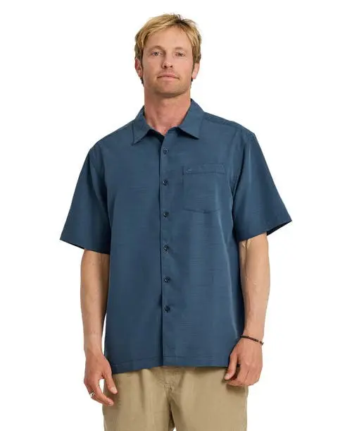 QUIKSILVER WATERMAN Centinela Short Sleeve Shirt - Navy