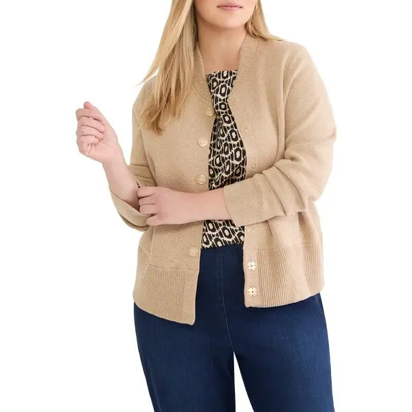 NIC+ZOE Knit Bomber Jacket - Jute