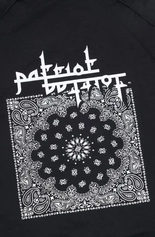 RtA Zayden Paisley Print Hooded Jacket - Black Paisley