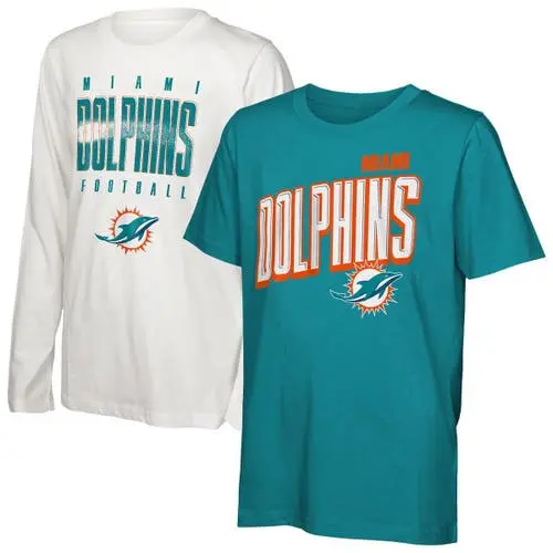 OUTERSTUFF Preschool Miami Dolphins The Mix Combo T-shirt Set - Aqua