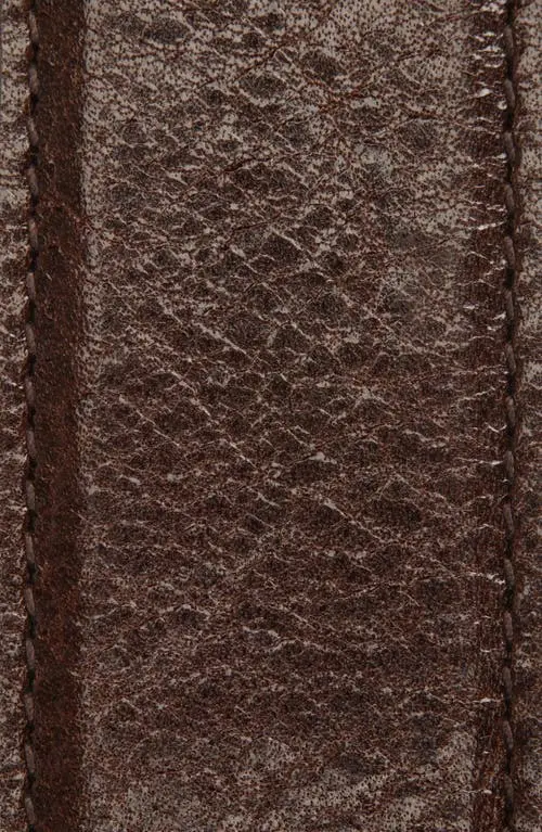 Saint Laurent Bouclè 66 Leather Belt - Burnt Chocolate
