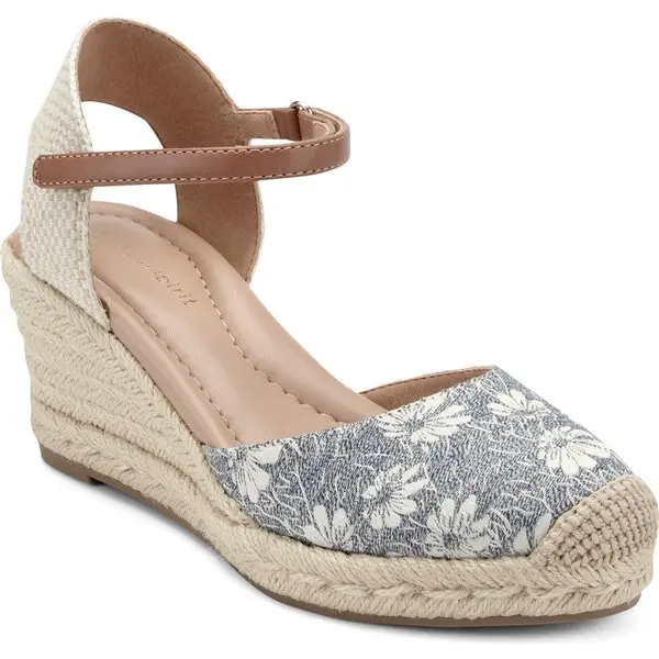 Easy Spirit Makaylie Espadrille Wedge Sandal - Dark Blue