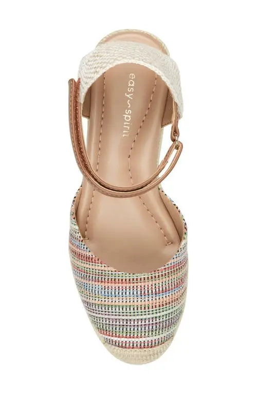 Easy Spirit Makaylie Espadrille Wedge Sandal - Light Natural