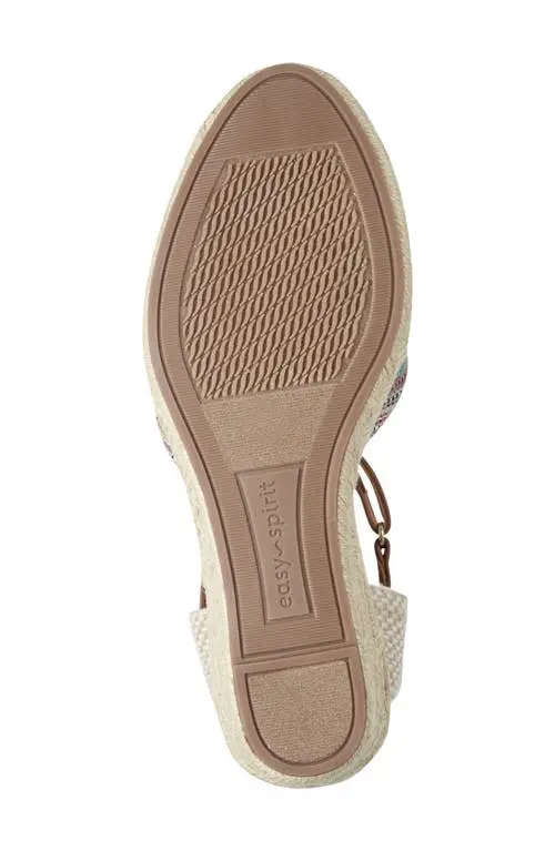 Easy Spirit Makaylie Espadrille Wedge Sandal - Light Natural