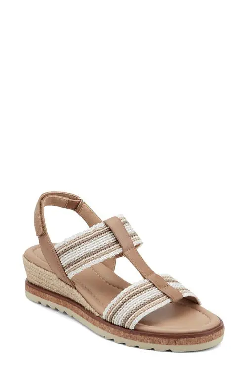 Easy Spirit Selene Wedge Sandal - Dark Natural
