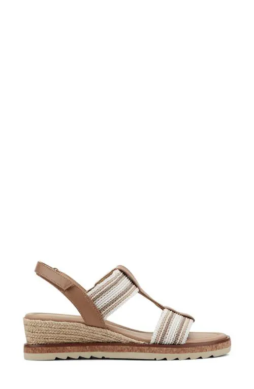 Easy Spirit Selene Wedge Sandal - Dark Natural