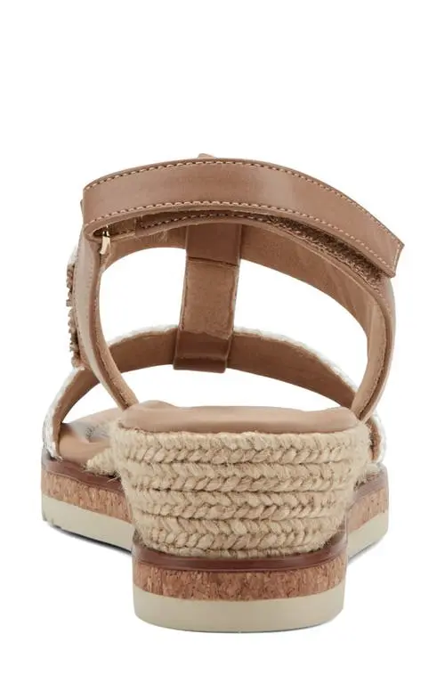 Easy Spirit Selene Wedge Sandal - Dark Natural