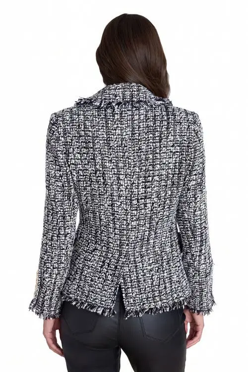 THE NOLI SHOP Giselle Single-breasted Tweed Blazer