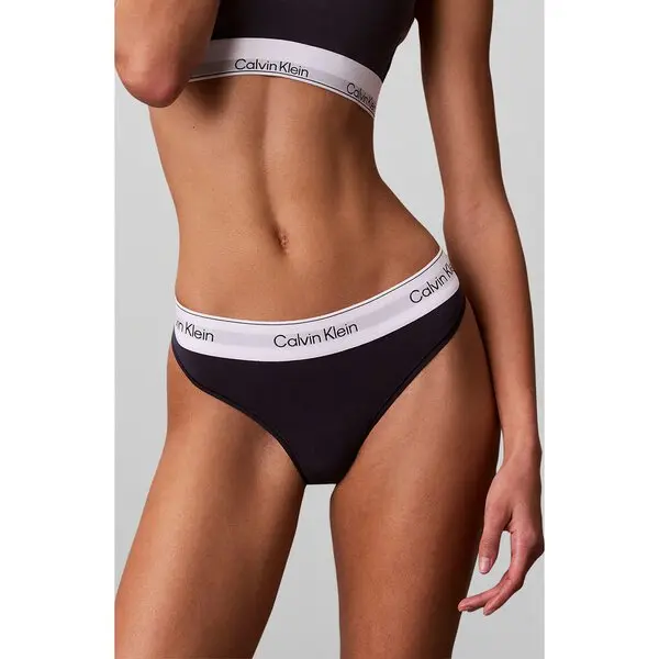 Calvin Klein Icon Cotton Blend Thong - Speakeasy
