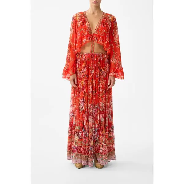Camilla Crop Ruffle Top - Olé Olé