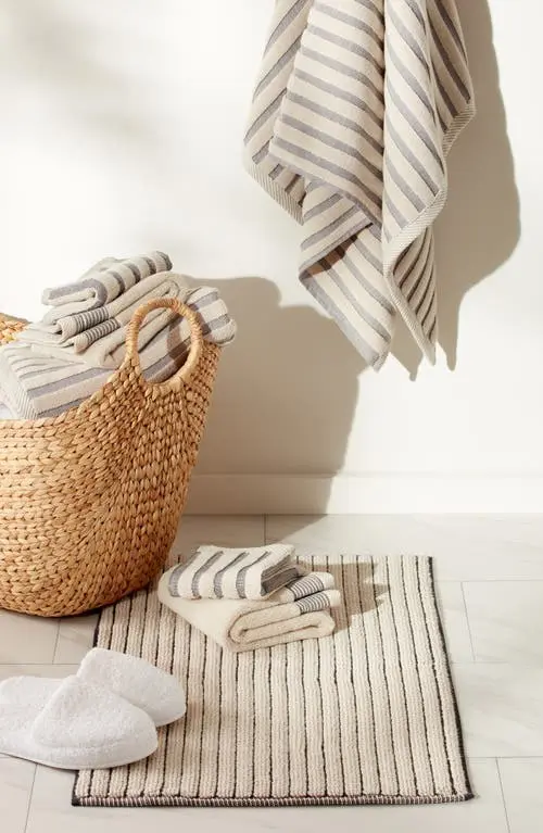 Nordstrom Mixed Stripe 6-piece Cotton Towel Set - Beige Oatmeal Multi