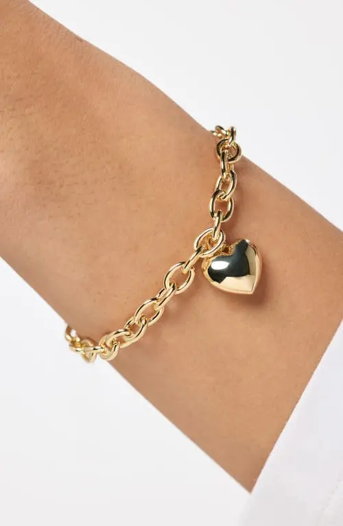 ANA LUISA Heart Pendant Bracelet - Gold