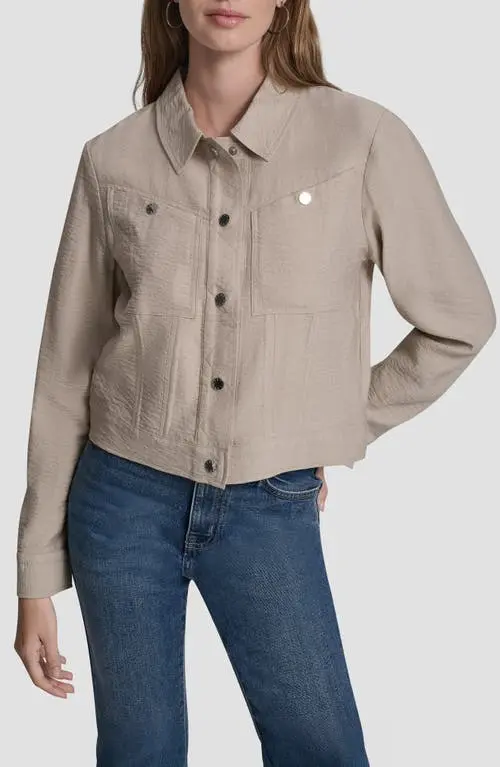 Dkny Twill Trucker Jacket - Pebble