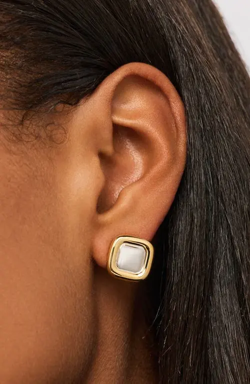 ANA LUISA Clara Two-tone Stud Earrings - Gold/silver