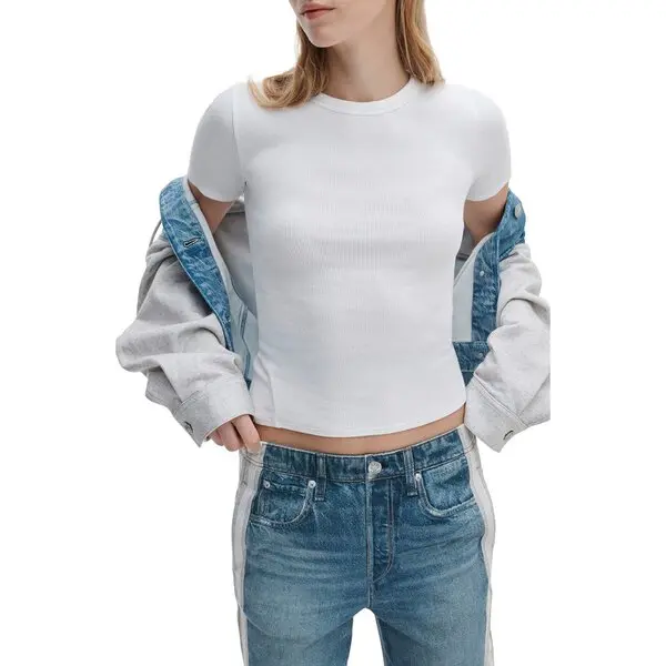 Rag & Bone Essential Ribbed T-shirt - White