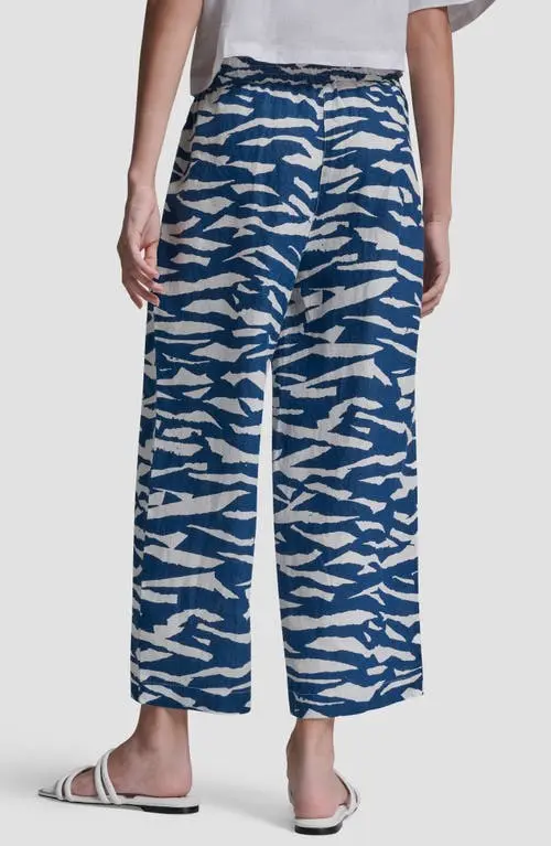 Dkny Printed Linen Drawstring Pants - Tidal Break