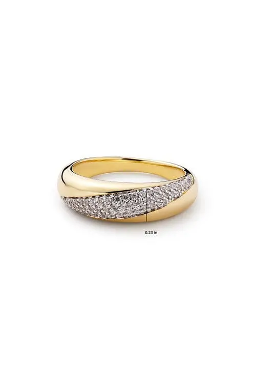 ANA LUISA Kira Pavé Dome Ring