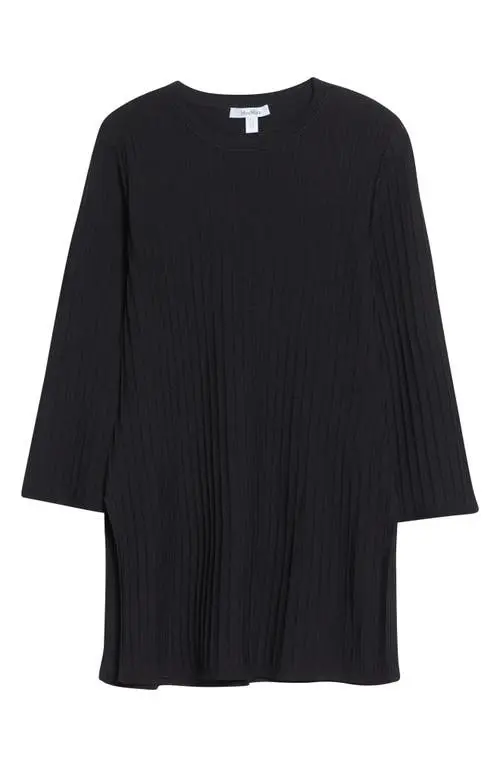 Max Mara Pure Aderire Rib Tunic Top - Black