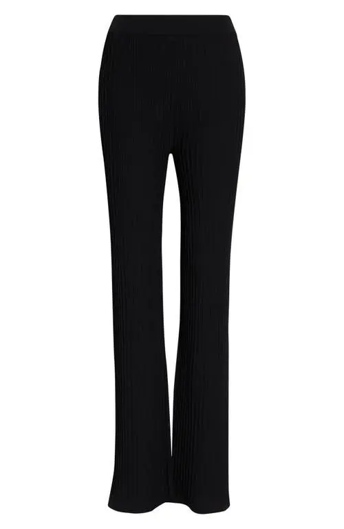 Max Mara Pure Bello Rib Kick Flare Pants - Black