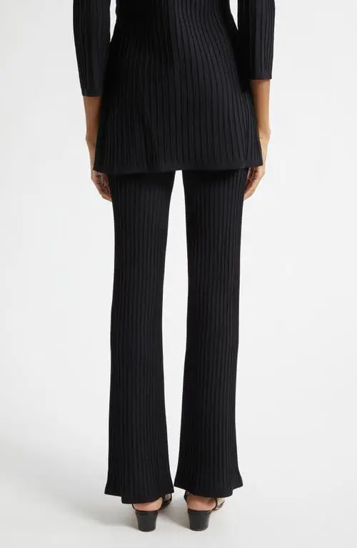 Max Mara Ribbed Knit Kick Flare Pants