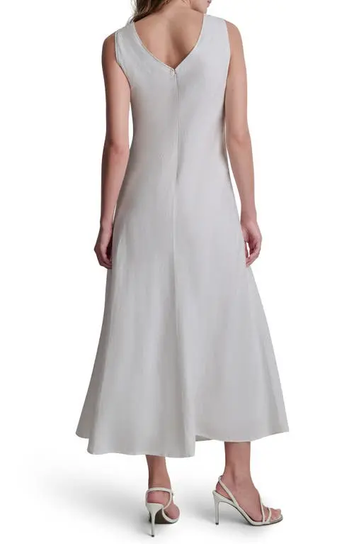 Dkny Fray Linen Dress - White
