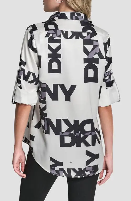 Dkny Roll-tab Cuff Button-up Shirt
