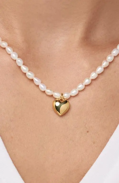 ANA LUISA Freshwater Pearl Heart Pendant Necklace