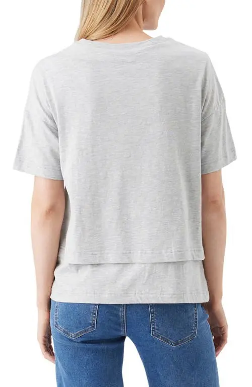 RIPE MATERNITY Claud Nursing Tee - Grey Marle