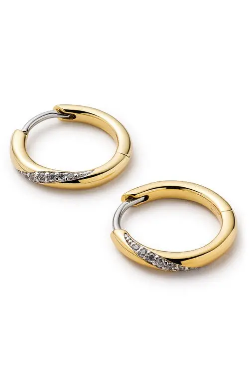 ANA LUISA Kira Slim Pavé Hoop Earrings
