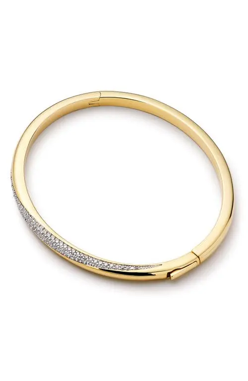 ANA LUISA Kira Pavé Bangle - Gold/clear