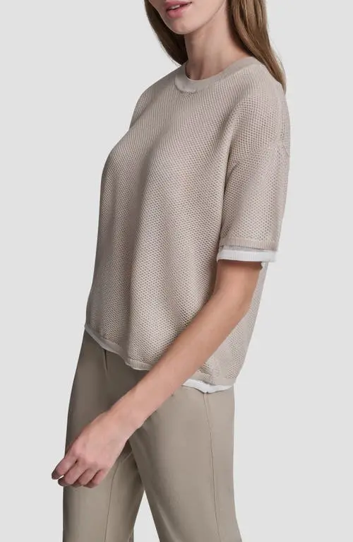 Dkny Boxy Mesh Overlay Top