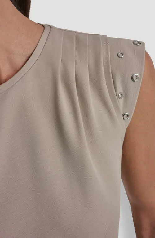 Dkny Grommet Trim Ponte Knit Top