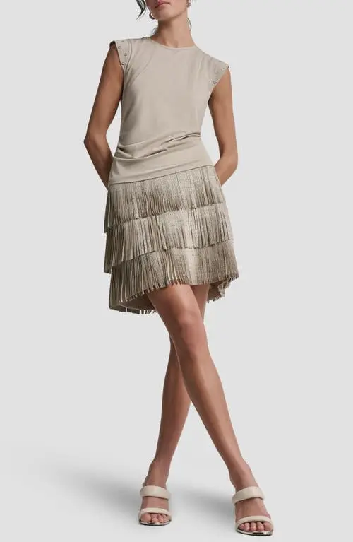 Dkny Grommet Trim Ponte Knit Top