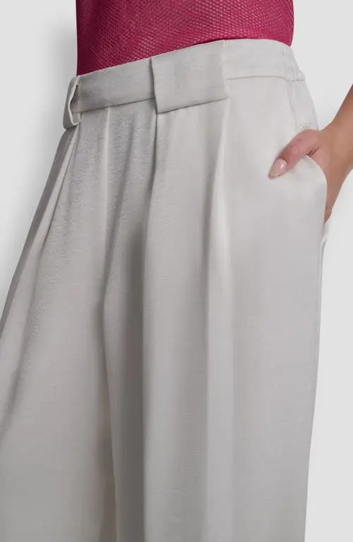 Dkny Pleated Wide-leg Satin Pants