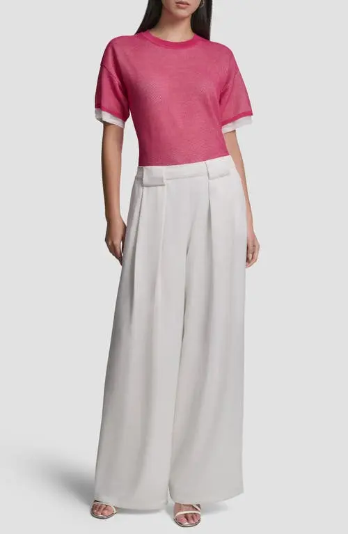 Dkny Pleated Wide-leg Satin Pants