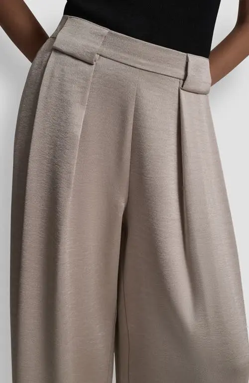 Dkny Pleated Wide-leg Satin Pants