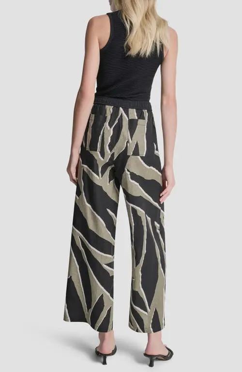 Dkny Print Linen Blend Drawstring Pants