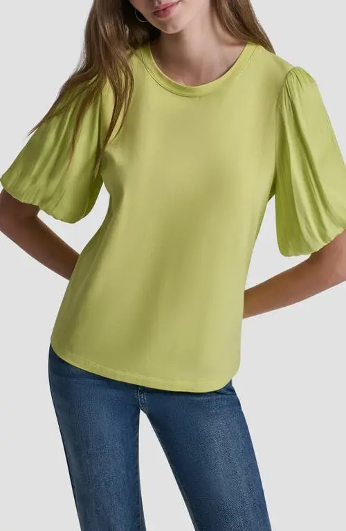 Dkny Mixed Media Top - Limeade