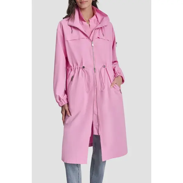 Dkny 1989 Logo Walker Anorak - Bright Peony