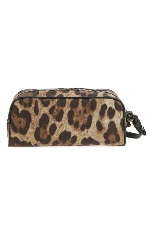 Dolce & Gabbana Leopard Print Dopp Bag